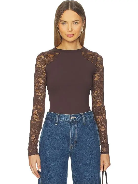 Free People X Intimately Fp No Excuses Long Sleeve - Hot Fudge