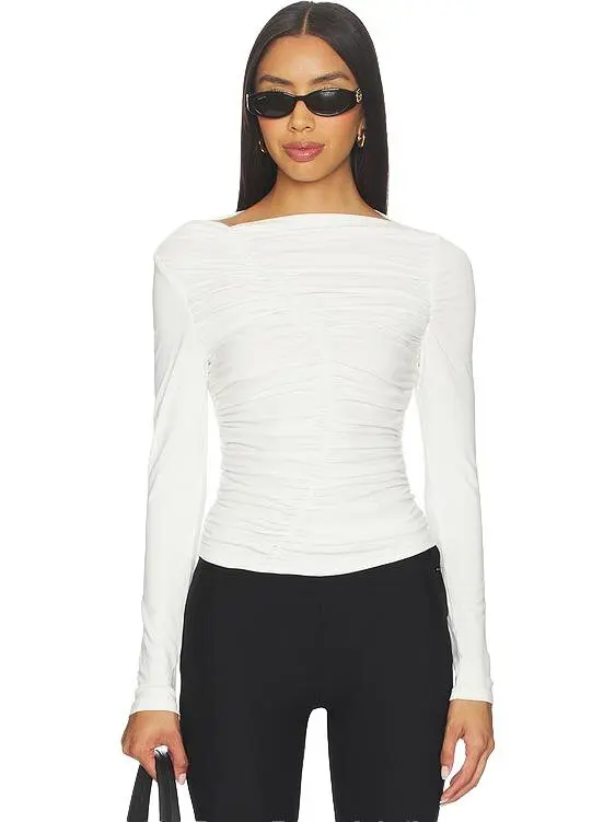 MADISON THE LABEL Lorena Top - White