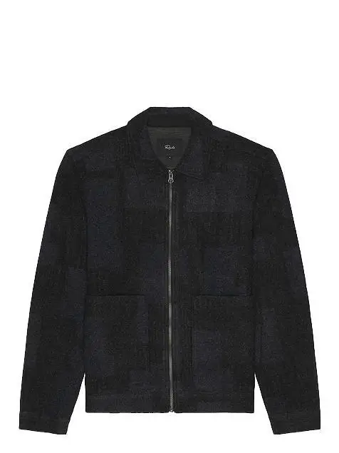 Rails Simon Full Zip Jacket - Black Navy Block