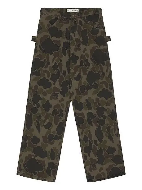 AFTER PRAY Neo Washed Work Pants - Camouflage