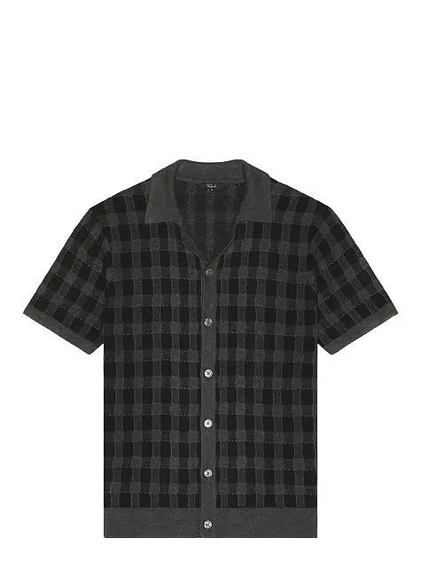 Rails Ronan Short Sleeve Shirt In Black - Charcoal Black