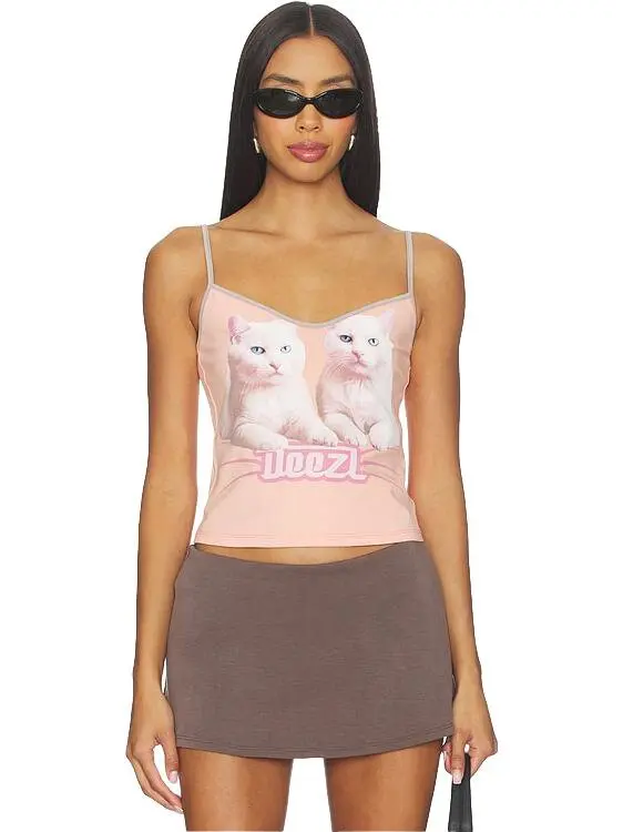 DIESEL Graphic Tank Top - Pink