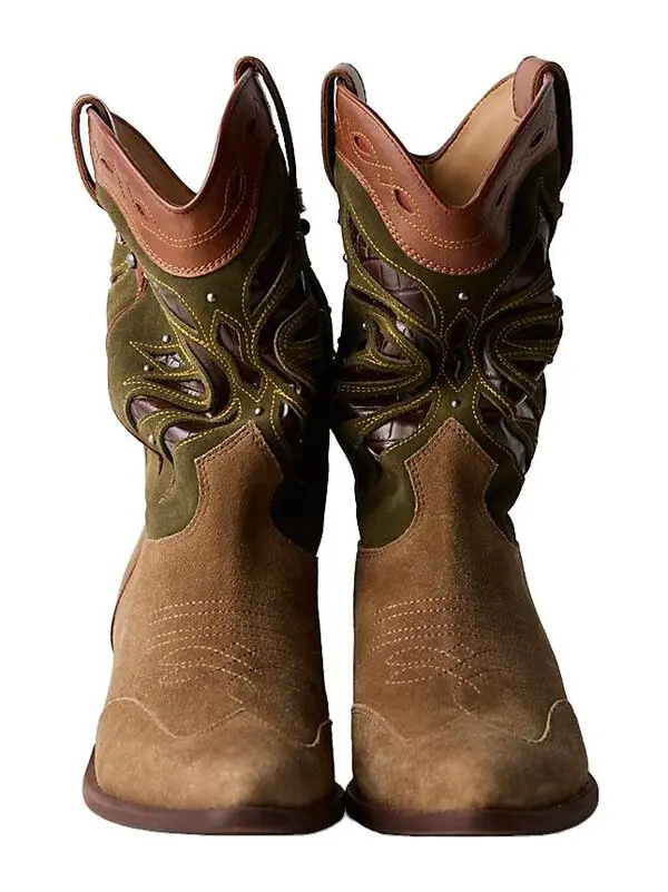 Sam Edelman Rylin Western Boots - Light Terra Toffe/olive