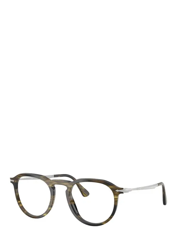 Persol Po3387v - Striped Black & Olive Green