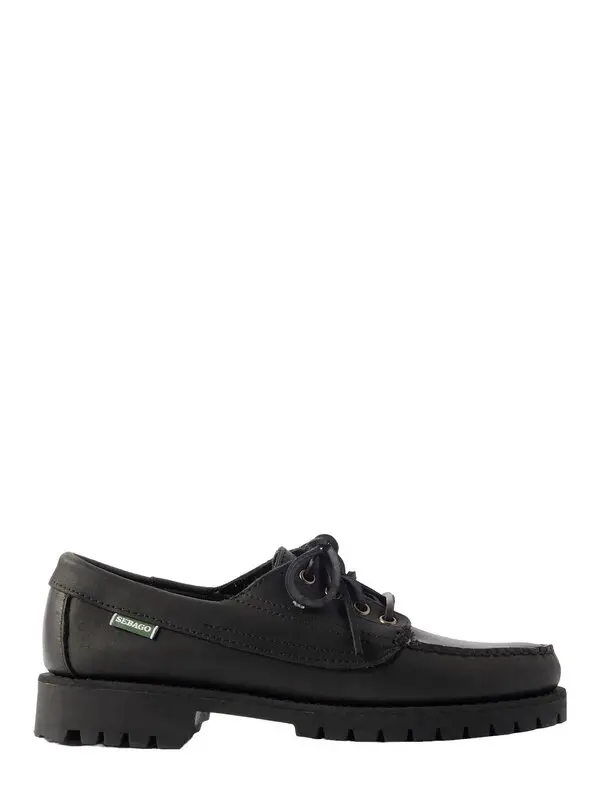 SEBAGO Askook Leather Boat Shoes - Black