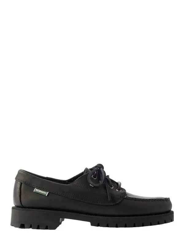 SEBAGO Askook Leather Boat Shoes - Black