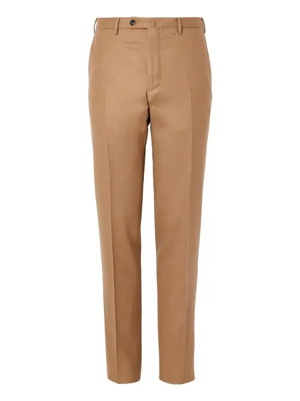 SLOWEAR Slim-fit Wool And Cashmere-blend Suit Trousers - Neutrals