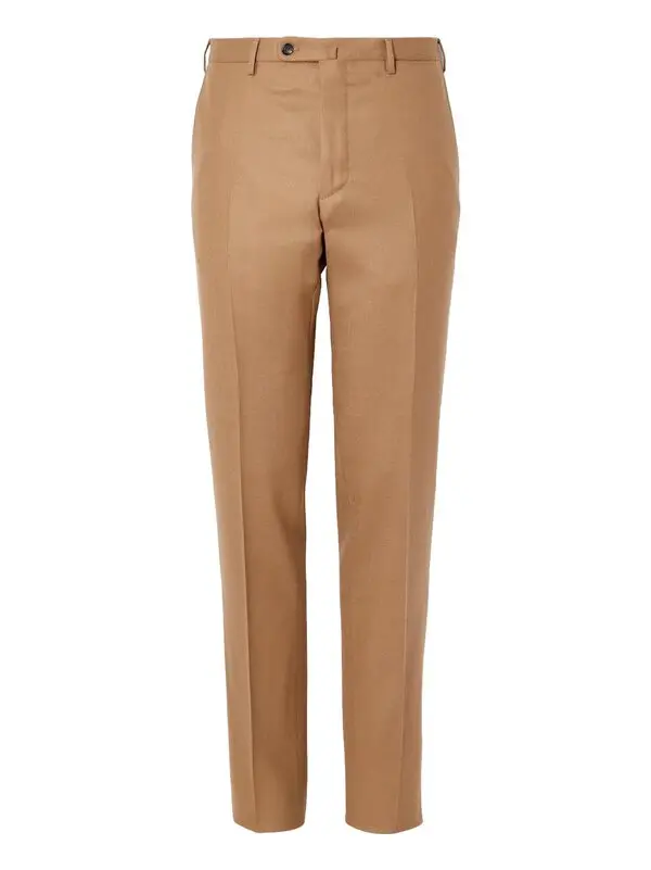 SLOWEAR Slim-fit Wool And Cashmere-blend Suit Trousers - Neutrals