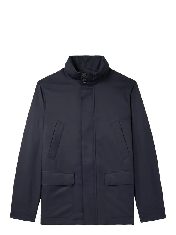 Zegna Morotin 250cc Shell Hooded Field Jacket - Blue