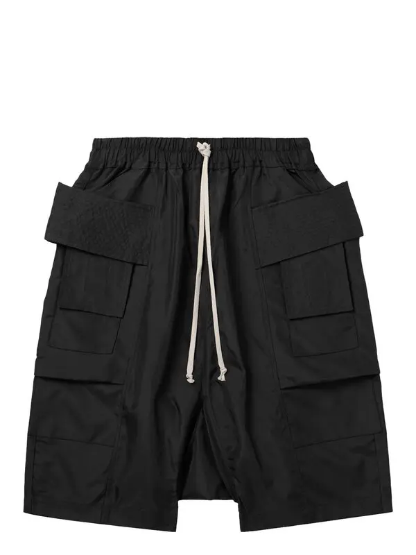 Rick Owens Creatch Pods Straight-leg Cargo Shorts - Black