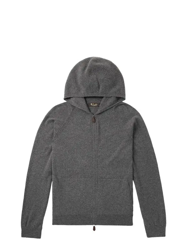 Loro Piana Cashmere Zip-up Hoodie - Gray
