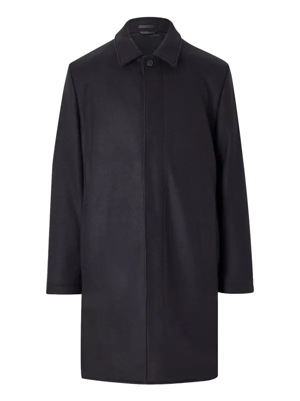 Sunspel Boiled Wool-blend Coat - Blue