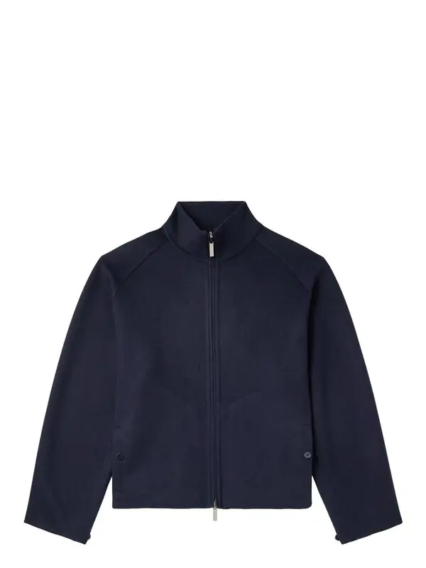 STOFFA Cashmere Blouson Jacket - Blue
