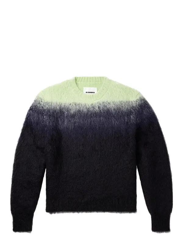JIL SANDER Dégradé Brushed Mohair-blend Sweater - Black