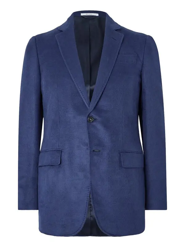 Gabriela Hearst Irving Slim-fit Silk-felt Blazer - Blue