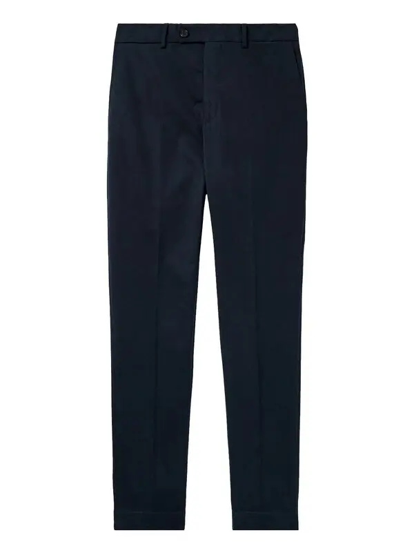 SLOWEAR Incotex Straight-leg Stretch-cotton Trousers - Blue