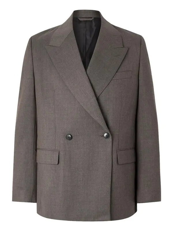 MFPEN Double-breasted Wool-twill Suit Jacket - Brown