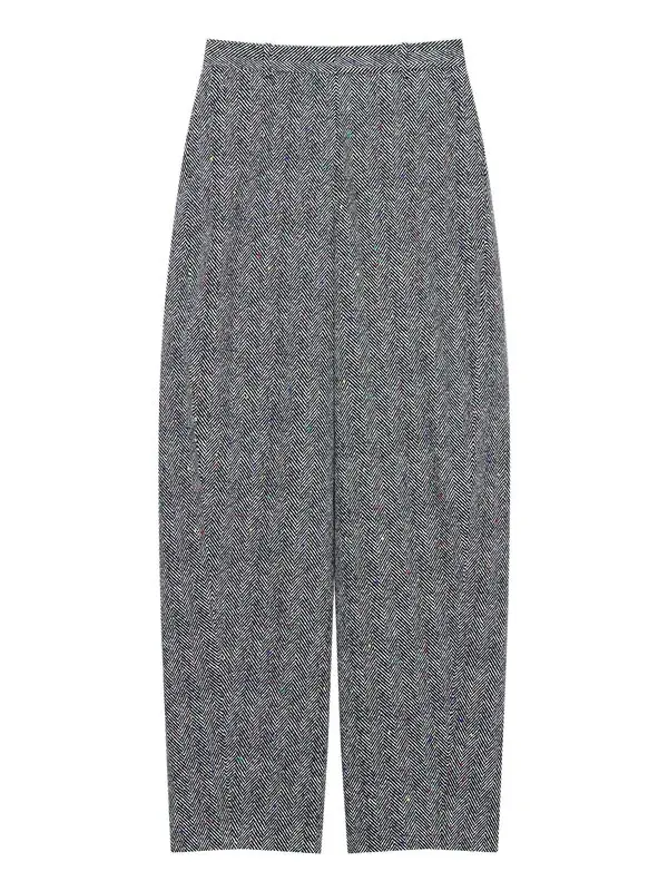 Givenchy Tailored Cotton Herringbone Pants - Black/white