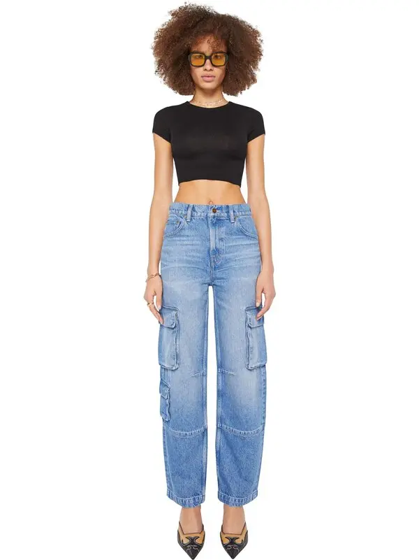 MOTHER Snacks! The Side Dish Cargo Jeans - Blue