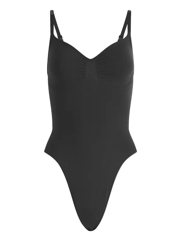SKIMS Seamless Sculpt Thong Bodysuit - Onyx