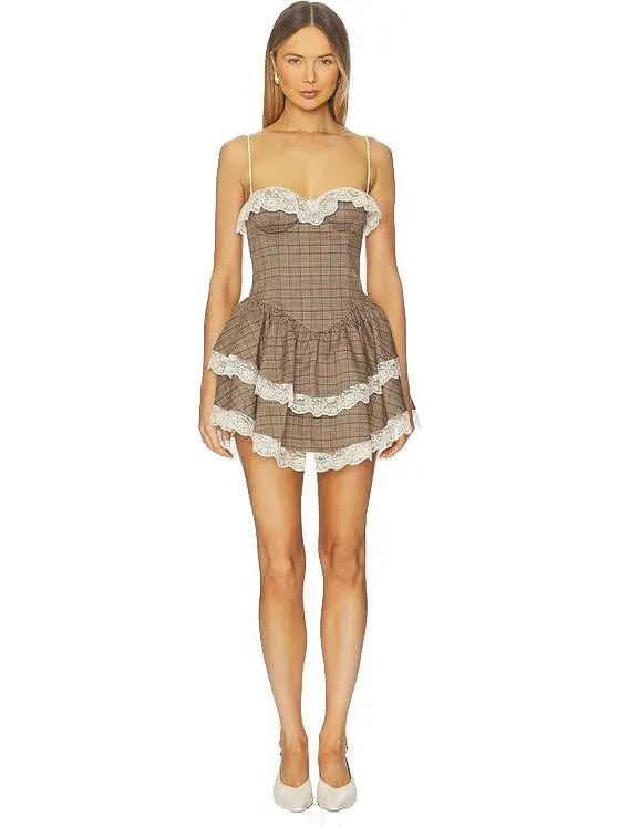 Majorelle Dolly Mini Dress - Brown