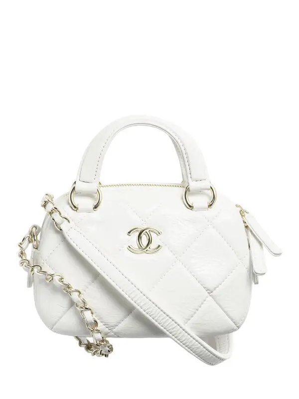 Chanel Mini Bowling Bag - White