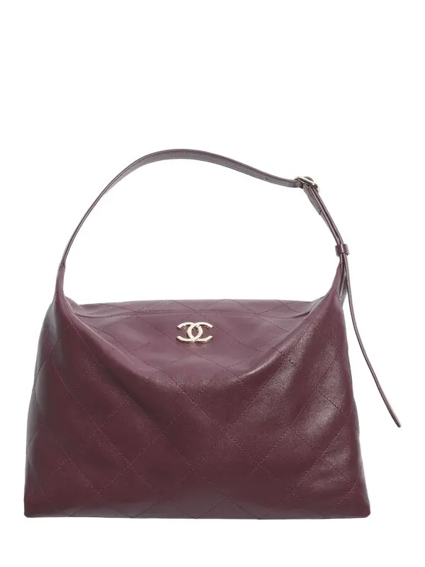 Chanel Maxi Hobo Bag - Dark Burgundy