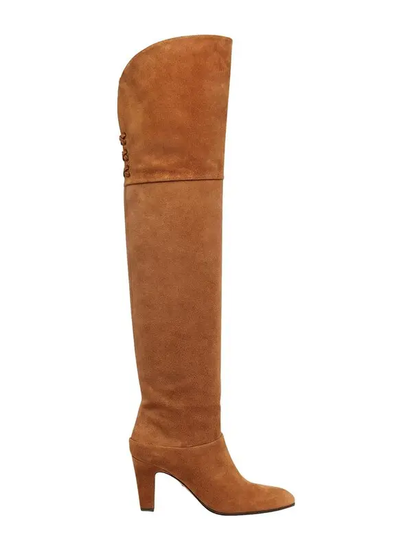 Chloé Eve Suede Over-the-knee Boots - Pure Brown