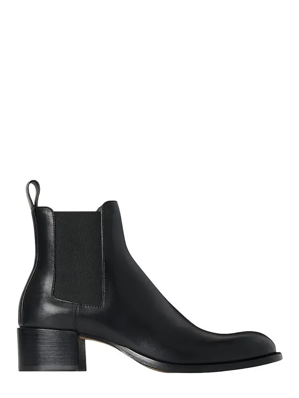 THE ROW Nobilis Leather Chelsea Boots - Black