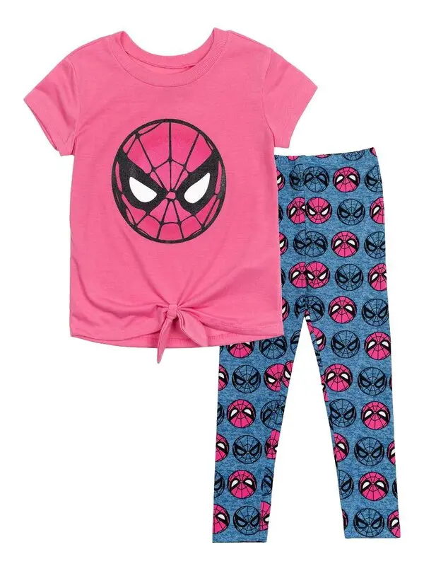 MARVEL Spider-man T-shirt And Leggings Set - Spider-man Pink