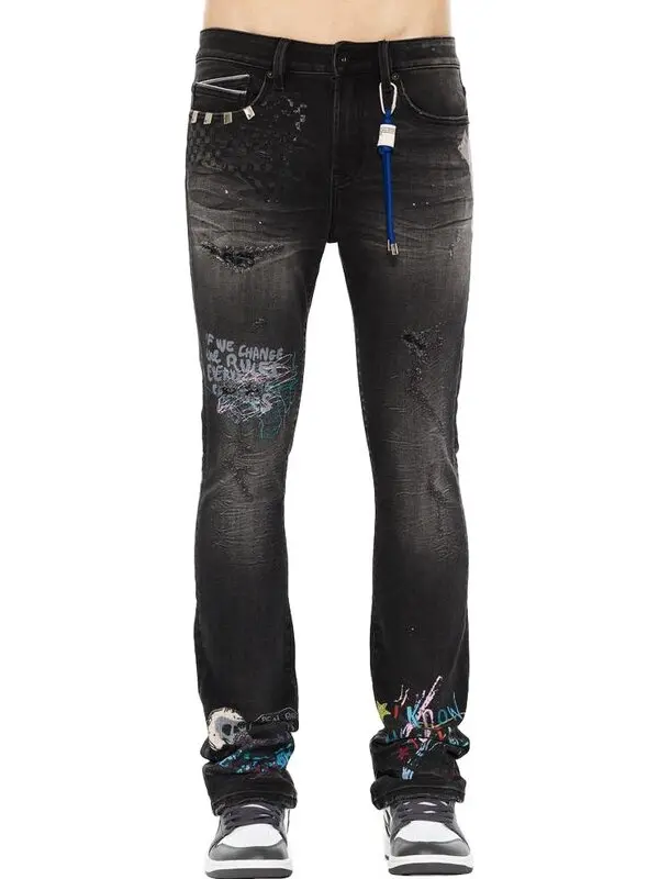 CULT OF INDIVIDUALITY Lenny 603 Bootcut Jeans - Graffiti