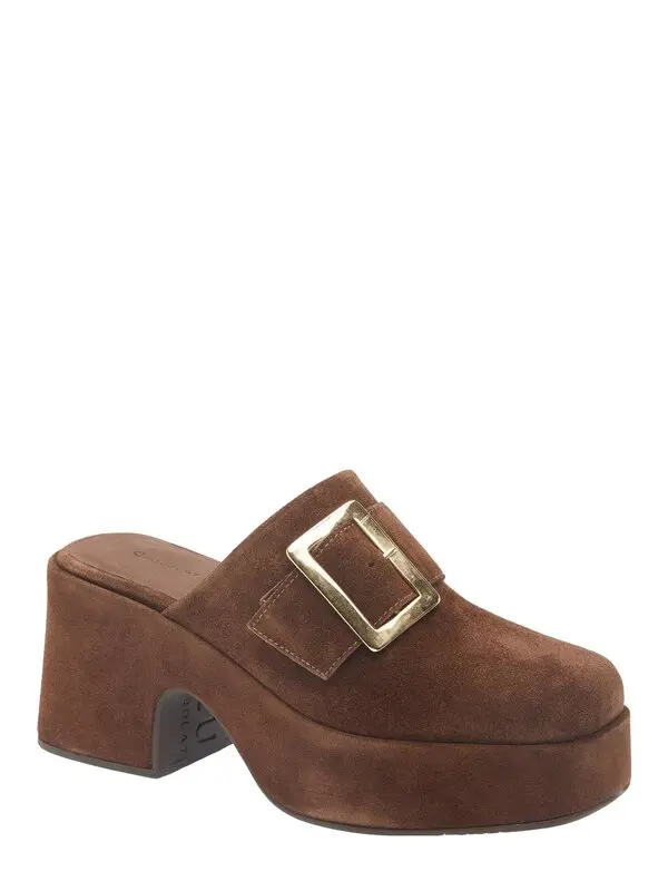 CHOCOLAT BLU Haze Platform Mule - Coffee Suede