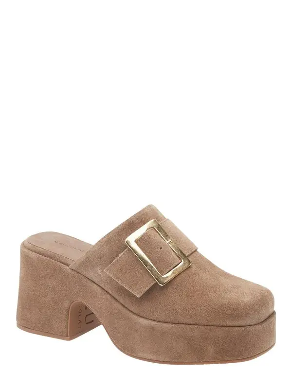 CHOCOLAT BLU Haze Platform Mule - Toffee Suede