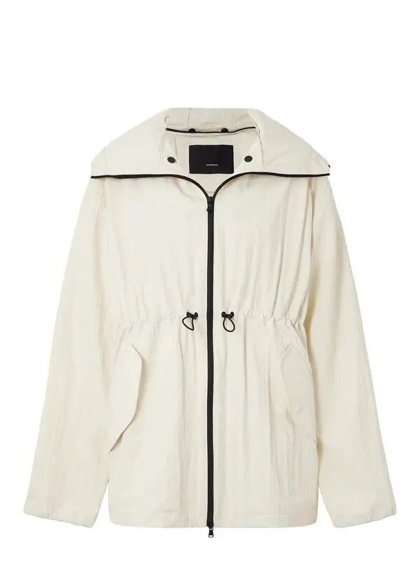 Wardrobe.NYC Crinkled-shell Jacket - Ivory