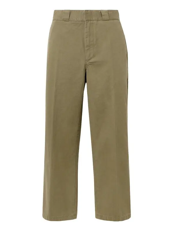 RE/DONE The Ollie Cotton-gabardine Straight-leg Pants - Green