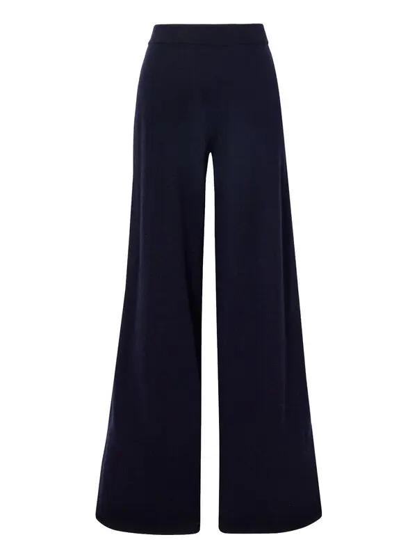 ALLUDE Wool And Cashmere Wide-leg Pants - Blue