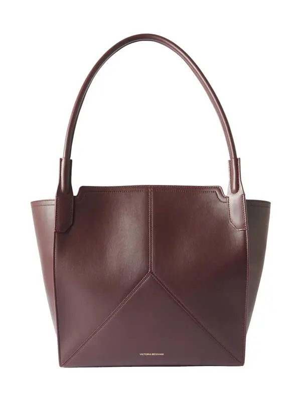Victoria Beckham Small Leather Tote - Burgundy