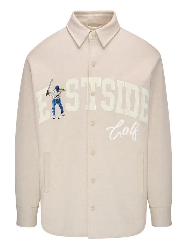 EASTSIDE GOLF Graphic Button-up Shirt - Pumice