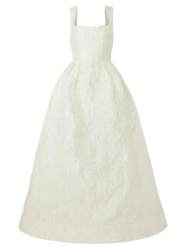 Rebecca Vallance Cloqué Gown - Ivory