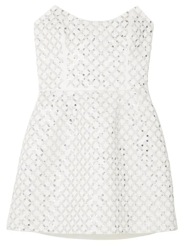 Rebecca Vallance Alix Embellished Mini Dress - Neutrals