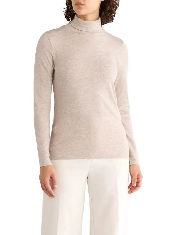 Eileen Fisher Long Sleeve Turtleneck Top - Dove