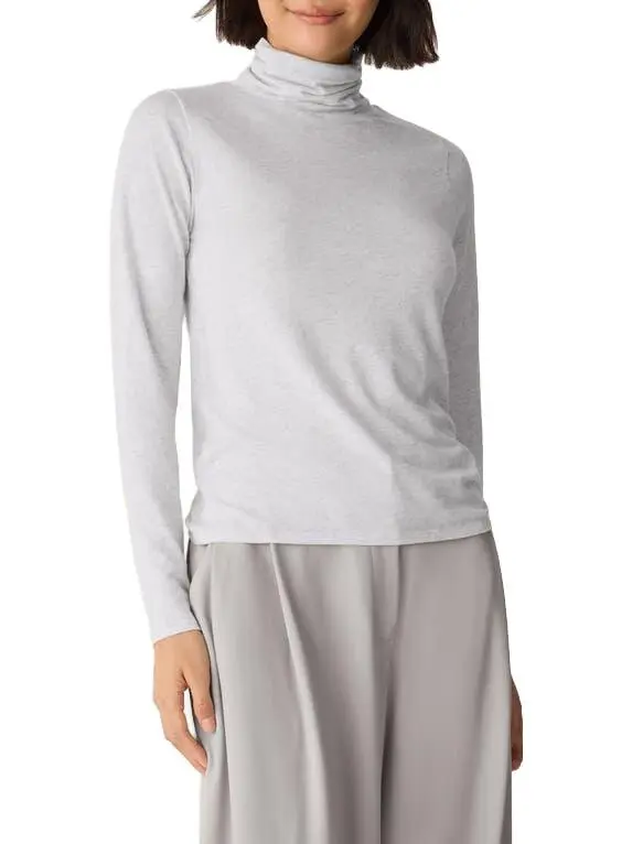 Eileen Fisher Long Sleeve Turtleneck Top - Nimbus