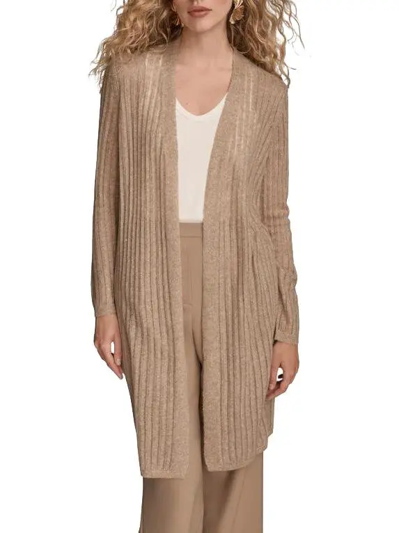 Donna Karan New York Pointelle Longline Cardigan - Heather Nolita