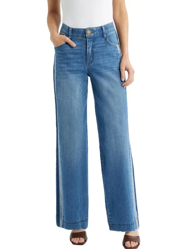 Wit & Wisdom Gracie Skyrise Wide Leg Jeans - Mid Blue Artisanal