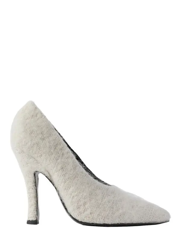 Magda Butrym Brushed-knit Pointed Toe Pumps - Cream