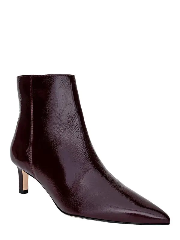 L'Agence Lilly Ii Leather Bootie - Wine Patent