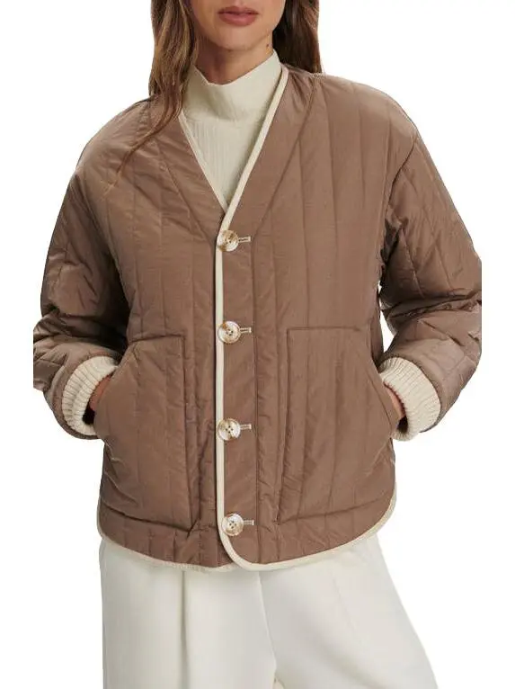 Varley Drew Reversible Jacket - Sand Shell/ash