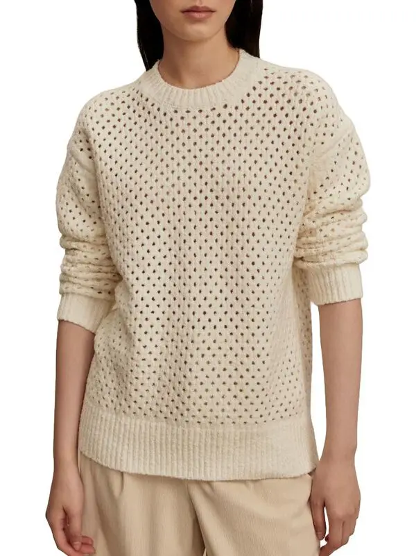 Varley Grady Bouclé Sweater - Coconut Milk
