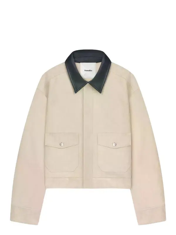 Nanushka Nowell Collar Shirt Jacket - Neutrals