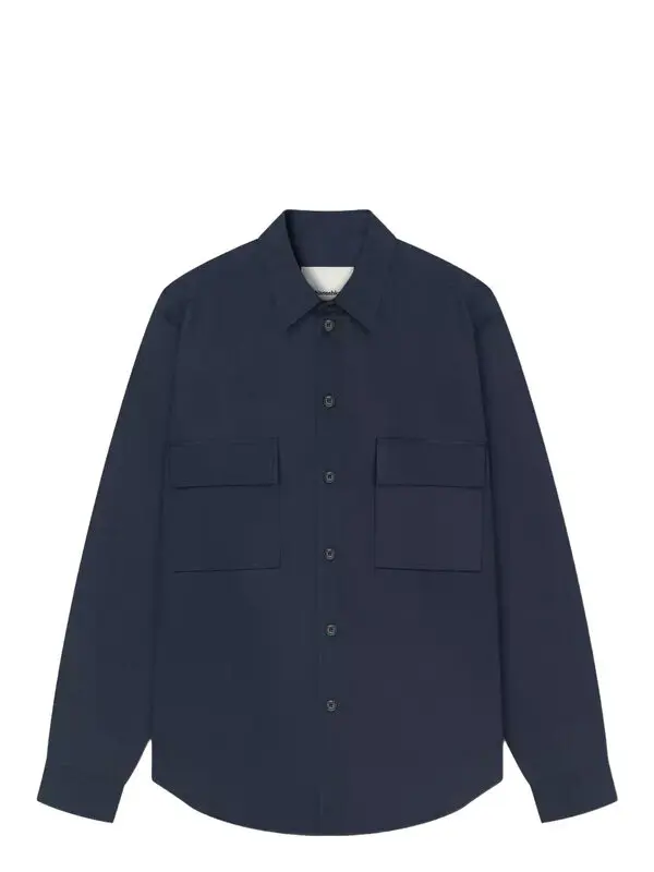 Nanushka Jari Long-sleeve Shirt - Blue